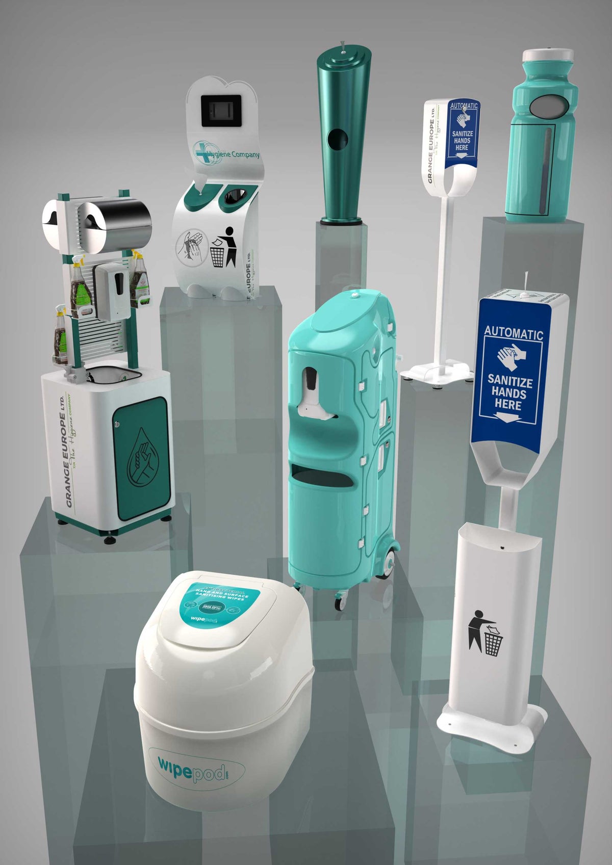 Versatile Free-Standing Wipe Dispensers for Gyms, Offices & Homes ...