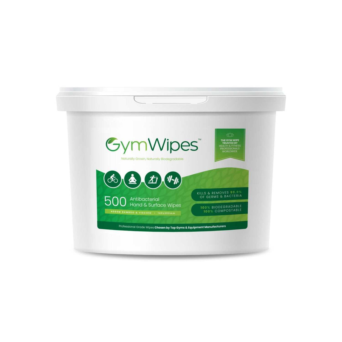 Gym Wipes™ 500ct Antibacterial Hand & Surface Wipes for Hygiene ...